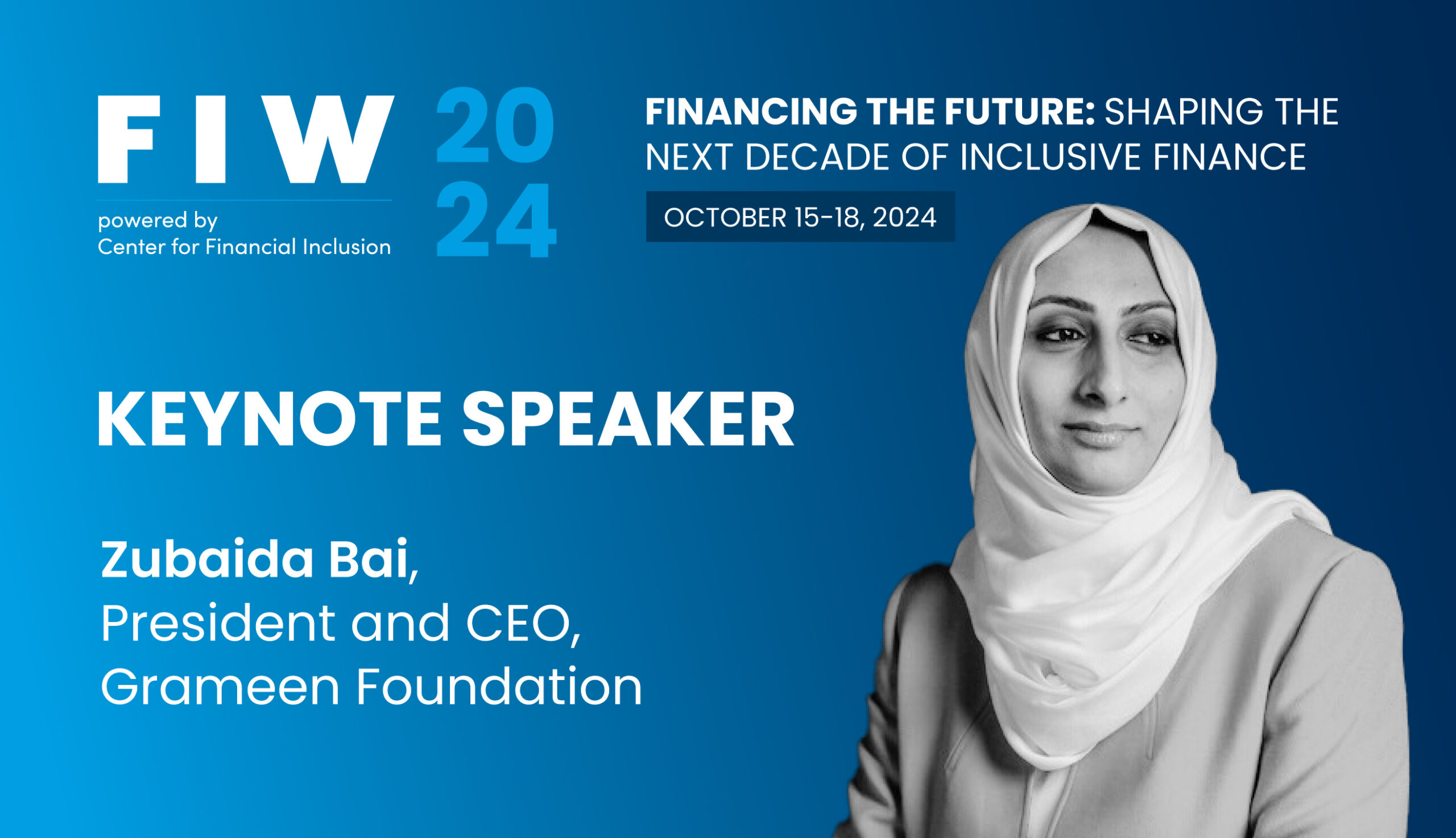 Keynote: Zubaida Bai - Center for Financial Inclusion